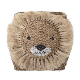 Bloomingville L&ouml;wen Korb Harrison aus Banukan Gras 32 x 52 x 36 cm, natur skandinavische Deko Online Shop