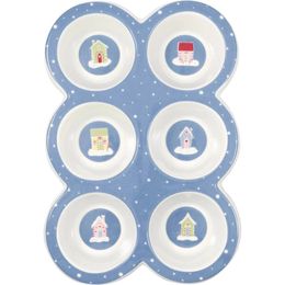 GreenGate Muffin-Backform Laura Christmas 27 x 19 cm, blau skandinavische Deko Online Shop