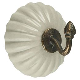 IB Laursen Haken einfach aus Keramik &Oslash;5 x B4,5 cm, creme skandinavische Deko Online Shop
