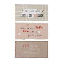 Boltze Schilder Kaffee, 3er Set 40 x 20 cm skandinavische Deko Online Shop