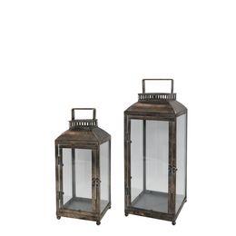 Chic Antique Laternen mit Rillen 2er-Set 20 x 20 x 56 cm skandinavische Deko Online Shop