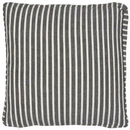 IB Laursen Boxkissenbezug Baumwolle gestreift 45 x 45 x 5 cm, schwarz skandinavische Deko Online Shop