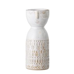 Bloomingville Vase Embla H14,5 x &Oslash;6 cm, weiss skandinavische Deko Online Shop