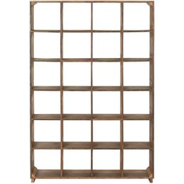IB Laursen Holz Regal mit 24 F&auml;chern UNIKA 110 x 25 x 164 cm skandinavische Deko Online Shop