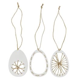 IB Laursen Osterei mit Schnur 3er Set 5,5 x 7,5 cm skandinavische Deko Online Shop