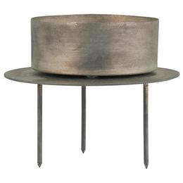 IB Laursen Kerzenhalter Spie&szlig; f&uuml;r Stumpenkerzen H&ouml;he 8.5, &Oslash; 10 cm, zink skandinavische Deko Online Shop