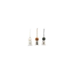 house doctor Dekoanh&auml;nger Gl&ouml;ckchen L4 x W4 x H7cm, silber skandinavische Deko Online Shop