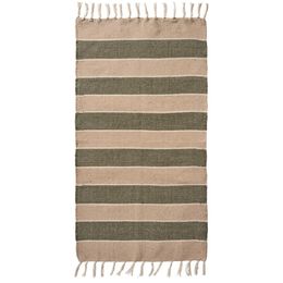 IB Laursen Bodenl&auml;ufer creme, beige und olivengr&uuml;ne Streifen 120 x 60 cm skandinavische Deko Online Shop