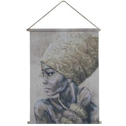 Chic Antique Leinwandbild zum Aufh&auml;ngen mit Frau H97/L76 cm skandinavische Deko Online Shop