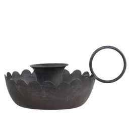 Chic Antique Kammerleuchter f&uuml;r Mini Stabkerzen H5,5/&Oslash;8 cm, antik kohle skandinavische Deko Online Shop