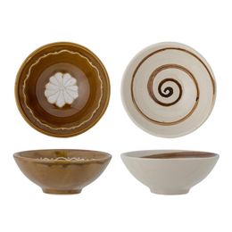 Bloomingville Heikki Schalenset 200 ml, Steingut &Oslash; 12 x H4,5 cm, Set of 2 skandinavische Deko Online Shop