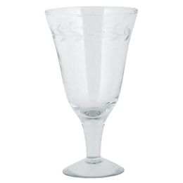 IB Laursen Rotweinglas mit Blattkante geschliffen H&ouml;he 15,00 cm, &Oslash; 8,00 cm skandinavische Deko Online Shop