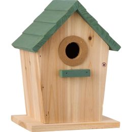IB Laursen Vogelh&auml;uschen aus Holz mit Reinigungsklappe 16 x 14 x 22 cm, staubig gr&uuml;n skandinavische Deko Online Shop