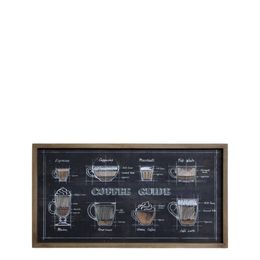 Chic Antique K&uuml;chen Bild mit Kaffee Motiv und Naturrahmen 40 x 30 cm skandinavische Deko Online Shop