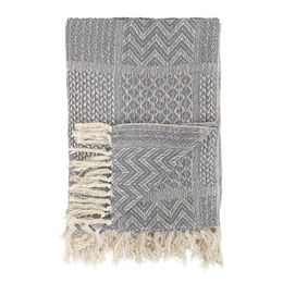 Bloomingville Tagesdecke &Uuml;berwurf Rodion 160 x 130 cm, grau skandinavische Deko Online Shop