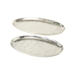 Boltze 2er Set Tablett Dekotablett Detroit Oval skandinavische Deko Online Shop