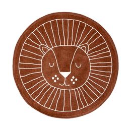 Rice Runder Teppich Jungle Animals 90 cm, braun skandinavische Deko Online Shop
