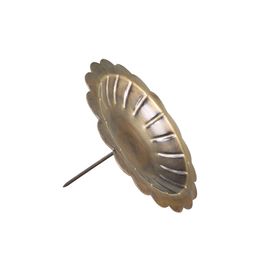 Chic Antique Kerzenhalter f&uuml;r Stumpenkerze mit Spie&szlig; H6,5/&Oslash;10,5 cm, antique messing skandinavische Deko Online Shop