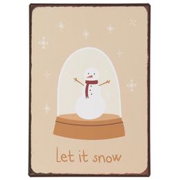 IB Laursen Metallschild Let it snow 14 x 20 cm skandinavische Deko Online Shop