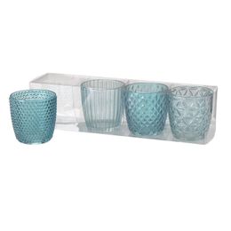 Boltze Windlicht Marilu 4er Set &Oslash; 7,5 cm, H&ouml;he 7,5 cm, t&uuml;rkis skandinavische Deko Online Shop