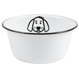 IB Laursen Fressnapf f&uuml;r Hunde Emaille &Oslash;17 x H8 cm, weiss, klein skandinavische Deko Online Shop