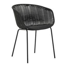 house doctor Sessel Hapur, Polyrattan Schwarz skandinavische Deko Online Shop