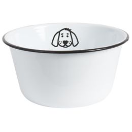 IB Laursen Fressnapf f&uuml;r Hunde Emaille &Oslash;22 x H11 cm, weiss, gro&szlig; skandinavische Deko Online Shop