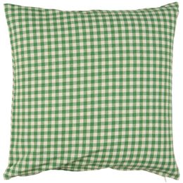 IB Laursen Kissenbezug Viggo Baumwolle kariert 50 x 50 cm, gr&uuml;n skandinavische Deko Online Shop