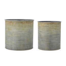 Bloomingville Blument&ouml;pfe Meik 2er, Metall &Oslash; 26xH29/&Oslash; 32xH31 cm skandinavische Deko Online Shop