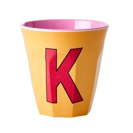 Rice Melamin Becher Buchstaben &Oslash;9 x H9cm, mehrfarbig, K2 skandinavische Deko Online Shop