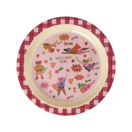Rice Melamin Kinderteller Hero Pink &Oslash; 22 cm, H&ouml;he 2 cm skandinavische Deko Online Shop