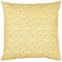 IB Laursen Kissenbezug hellgelb mit wei&szlig;en Blumen 60 x 60 cm skandinavische Deko Online Shop