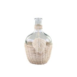Chic Antique Flasche mit Schilf H25 x &Oslash;16 cm, durchsichtig / klar skandinavische Deko Online Shop