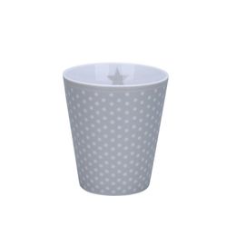 Krasilnikoff Happy Mug Micro Dots Becher &Oslash;8,7 x H10cm, 330 ml, grau skandinavische Deko Online Shop