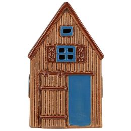 IB Laursen Scheune f&uuml;r Teelicht Visby blaue Scheunent&uuml;r Lichth&auml;uschen 11.5 x 8.7 x 20 cm skandinavische Deko Online Shop