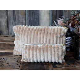 Chic Antique Kosmetikbeutel Velours H20/L37/B9 cm, karamell skandinavische Deko Online Shop