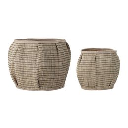 Bloomingville Korb Diora 2er Set aus Seegras &Oslash; 30-44 cm, H&ouml;he 28-34 cm, natur skandinavische Deko Online Shop