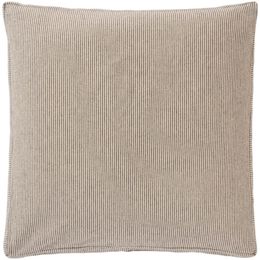 IB Laursen Boxkissenbezug Lina natur mit d&uuml;nnen schwarzen Streifen 45 x 45 cm skandinavische Deko Online Shop