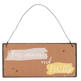 IB Laursen Metallschild F&uuml;r immer und ewig 15x7 cm skandinavische Deko Online Shop