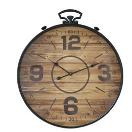 Boltze Wanduhr Brandon 70 x 8 x 81 cm, braun, schwarz skandinavische Deko Online Shop