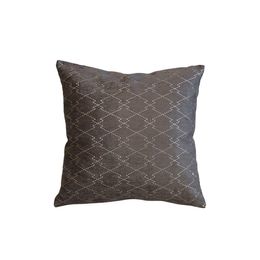 Chic Antique Moulin Kissen mit Gold Muster, mokka L50/B50 cm mokka skandinavische Deko Online Shop