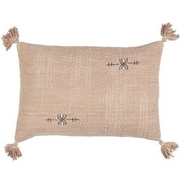 IB Laursen Kissenbezug Sada mit Stickerei und Quasten 60 x 40 cm, rosa skandinavische Deko Online Shop