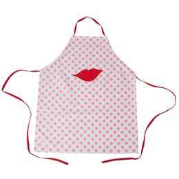 Rice Kinder Sch&uuml;rze Kiss Print aus Baumwolle L62 x B46cm, pink skandinavische Deko Online Shop