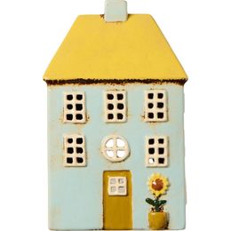 IB Laursen Teelichthaus Nyhavn gelbes Dach mit Sonnenblume 11.8 x 8.7 x 19 cm skandinavische Deko Online Shop
