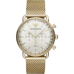 Emporio Armani AR11315 Herren Chronograph Uhr - Gold Edelstahl