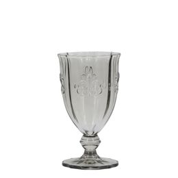 Chic Antique Weinglas Saint-&Eacute;milion mit Muster H16, &Oslash;9 cm French grey skandinavische Deko Online Shop