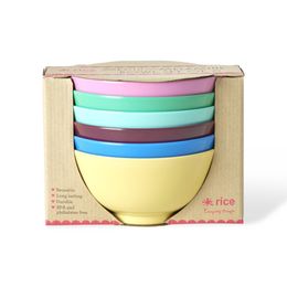 Rice Melamin Sch&uuml;ssel Show Your True Colors 6er-Set 700ml skandinavische Deko Online Shop