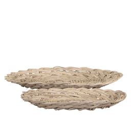 Chic Antique Obsttablett 2er Set H4/&Oslash;45 cm, natur skandinavische Deko Online Shop