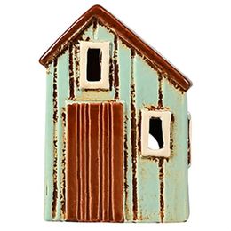 Det Gamle Apotek Lichthaus Keramikhaus Strandh&uuml;tte mint 9 x 7,5 x 12,5 cm skandinavische Deko Online Shop
