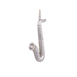 Chic Antique Saxophon Anh&auml;nger mit Glitzer H8/L4,5/B1,5 cm, champagner skandinavische Deko Online Shop